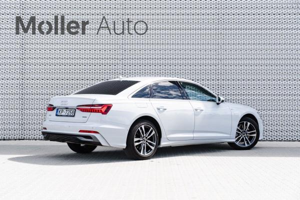 White Audi A6 2024 in Marupe, with an engine capacity of 2.00 L and mileage of 25 thousand km for 44900 €, photo 4 on AUTOMOTO.COM.LV