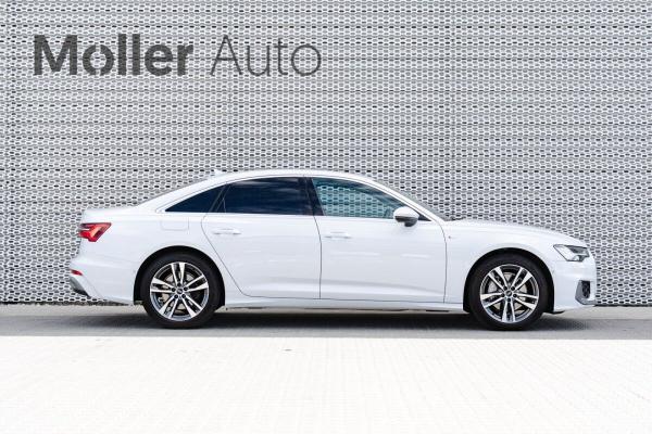 White Audi A6 2024 in Marupe, with an engine capacity of 2.00 L and mileage of 25 thousand km for 44900 €, photo 5 on AUTOMOTO.COM.LV