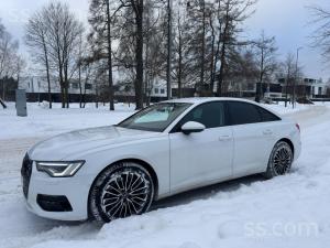 White Audi A6 2025 in Riga, with an engine capacity of 2.00 L and mileage of 19 thousand km for 49999 €, photo  on AUTOMOTO.COM.LV