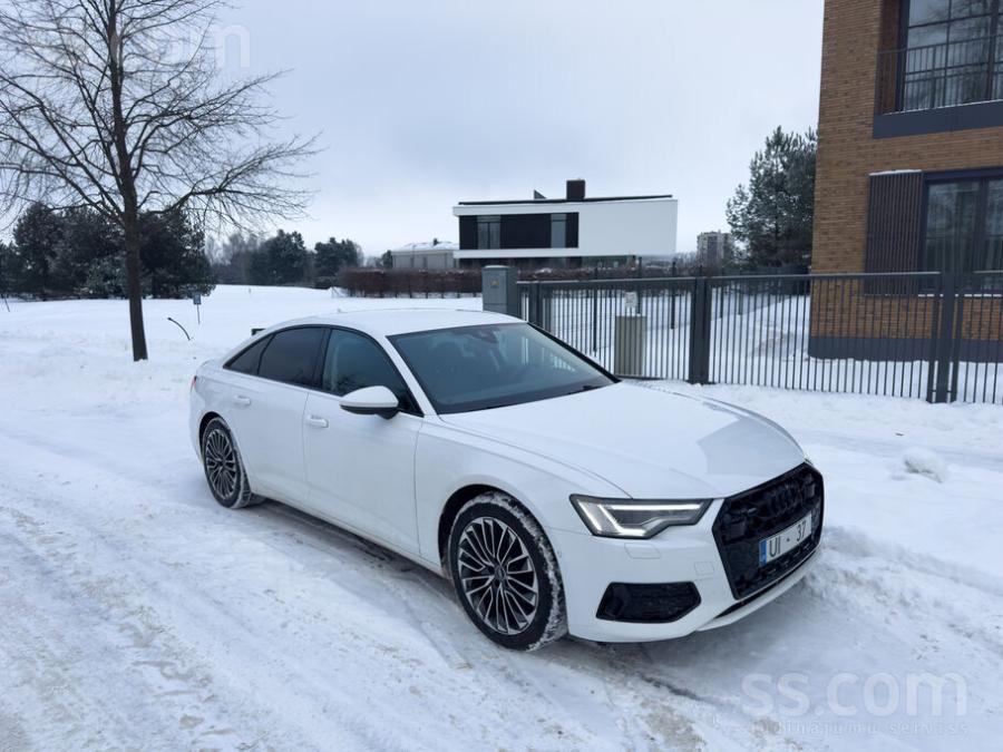 White Audi A6 2025 in Riga, with an engine capacity of 2.00 L and mileage of 19 thousand km for 49999 €, photo 3 on AUTOMOTO.COM.LV
