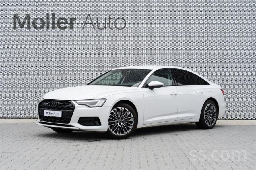 White Audi A6 2025 in Riga, with an engine capacity of 2.00 L and mileage of 30 thousand km for 45000 €, photo 1 on AUTOMOTO.COM.LV