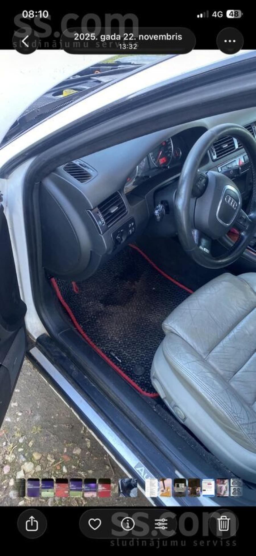 Balts Audi A6 2001 Madona, ar dzinēja tilpumu 2.50 L un nobraukumu 330 tūkst. km par 1400 €, foto 8 vietnē AUTOMOTO.COM.LV