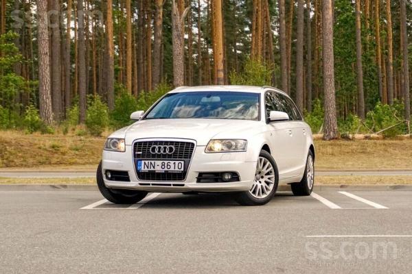 White Audi A6 2008 in Riga, with an engine capacity of 2.00 L and mileage of 329 thousand km for 3990 €, photo 1 on AUTOMOTO.COM.LV