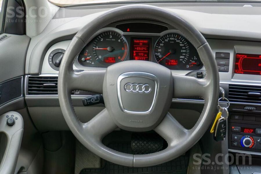 White Audi A6 2008 in Riga, with an engine capacity of 2.00 L and mileage of 329 thousand km for 2650 €, photo 13 on AUTOMOTO.COM.LV