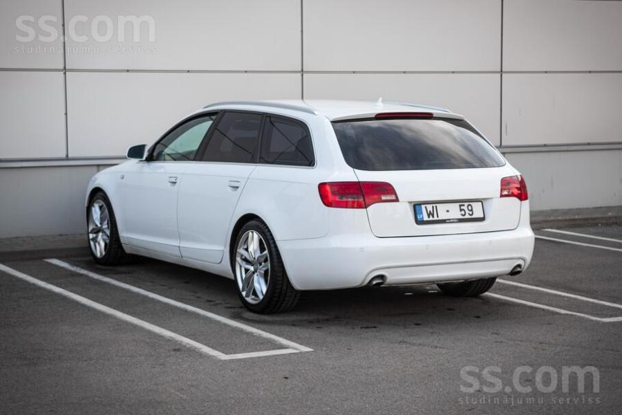 White Audi A6 2008 in Riga, with an engine capacity of 3.00 L and mileage of 0 thousand km for 5990 €, photo 8 on AUTOMOTO.COM.LV