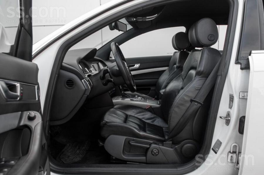 White Audi A6 2008 in Riga, with an engine capacity of 3.00 L and mileage of 0 thousand km for 5990 €, photo 9 on AUTOMOTO.COM.LV
