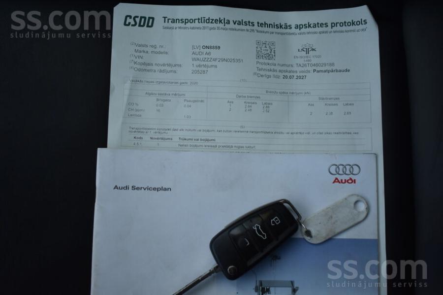 Белый Ауди А6 2008 в Талси, объемом двигателя 2.00 л и пробегом 205 тыс. км за 6000 €, фото 22 на AUTOMOTO.COM.LV