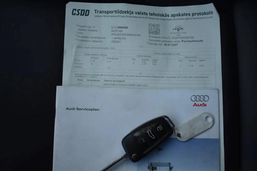 Balts Audi A6 2008 Talsi, ar dzinēja tilpumu 2.00 L un nobraukumu 205 tūkst. km par 6000 €, foto 22 vietnē AUTOMOTO.COM.LV