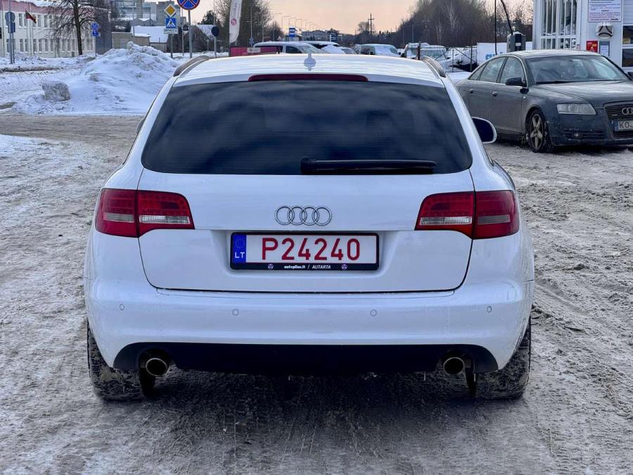 White Audi A6 2009 in Kretinga, with an engine capacity of 2.97 L and mileage of 350 thousand km for 5999 €, photo 7 on AUTOMOTO.COM.LV