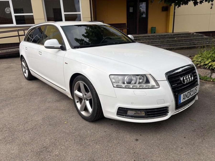 White Audi A6 2009 in Vilnius, with an engine capacity of 2.97 L and mileage of 318 thousand km for 5650 €, photo 1 on AUTOMOTO.COM.LV