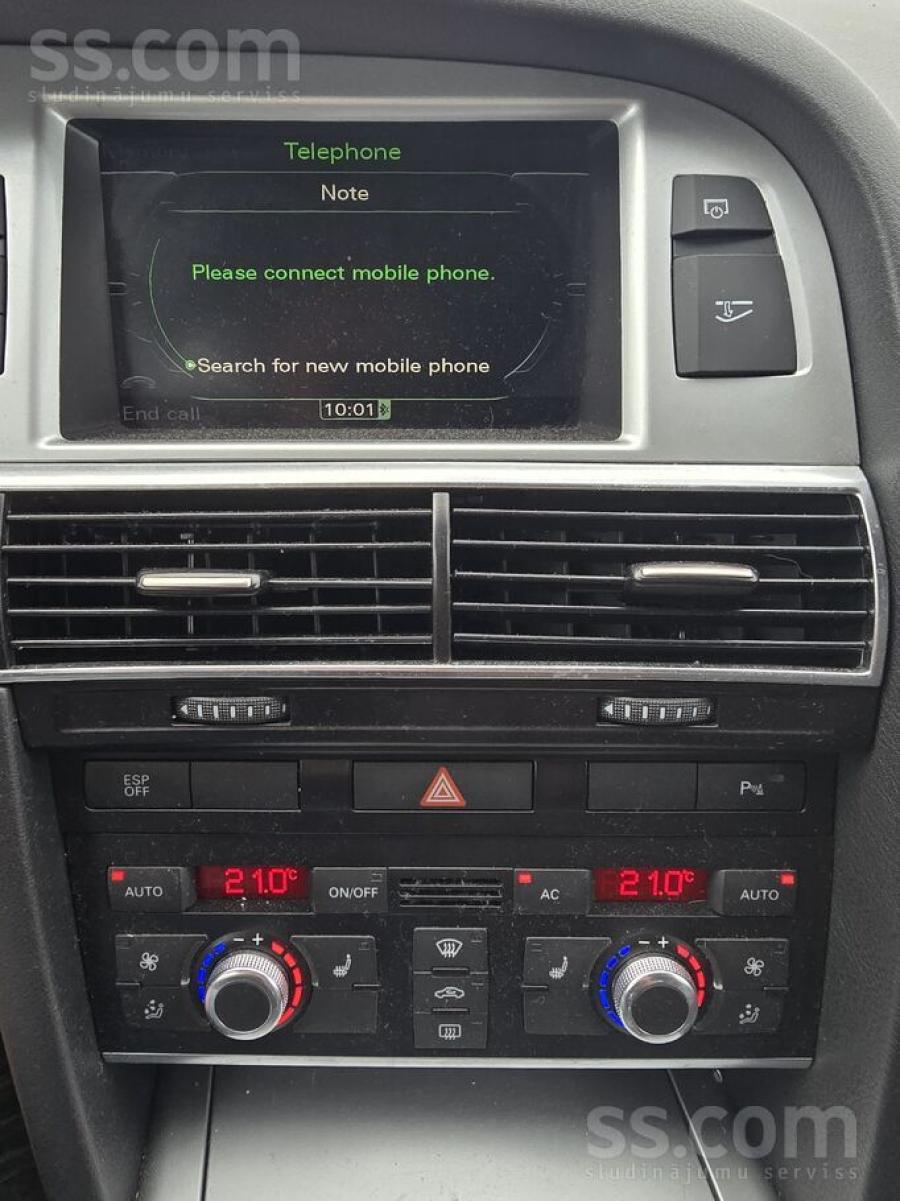 White Audi A6 2009 in Riga, with an engine capacity of 3.00 L and mileage of 0 thousand km for 1600 €, photo 9 on AUTOMOTO.COM.LV