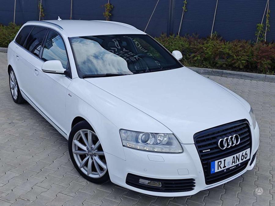 White Audi A6 2009 in Vilnius, with an engine capacity of 2.97 L and mileage of 291 thousand km for 6350 €, photo 1 on AUTOMOTO.COM.LV