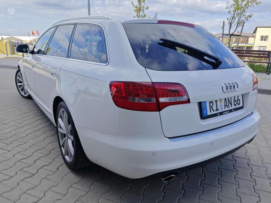 White Audi A6 2009 in Vilnius, with an engine capacity of 2.97 L and mileage of 291 thousand km for 6350 €, photo 7 on AUTOMOTO.COM.LV