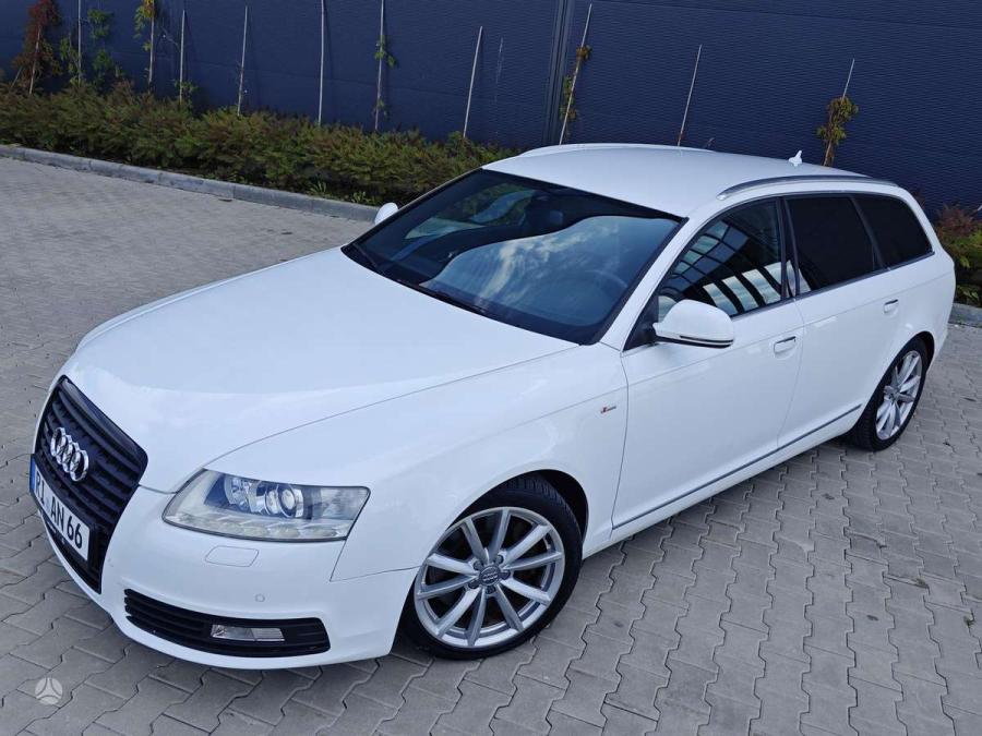 White Audi A6 2009 in Vilnius, with an engine capacity of 2.97 L and mileage of 291 thousand km for 6350 €, photo 10 on AUTOMOTO.COM.LV