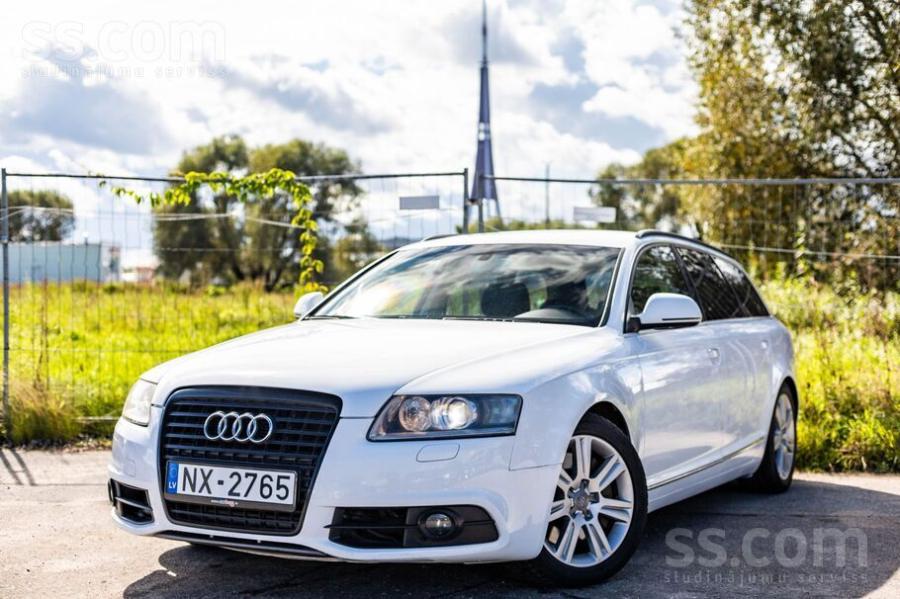 White Audi A6 2009 in Riga, with an engine capacity of 3.00 L and mileage of 334 thousand km for 6290 €, photo 1 on AUTOMOTO.COM.LV