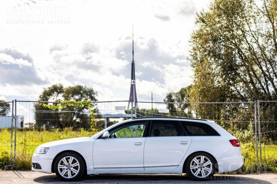 White Audi A6 2009 in Riga, with an engine capacity of 3.00 L and mileage of 334 thousand km for 6290 €, photo 5 on AUTOMOTO.COM.LV