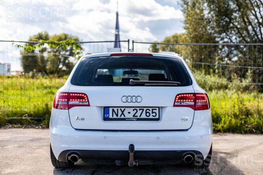 White Audi A6 2009 in Riga, with an engine capacity of 3.00 L and mileage of 334 thousand km for 6290 €, photo 9 on AUTOMOTO.COM.LV