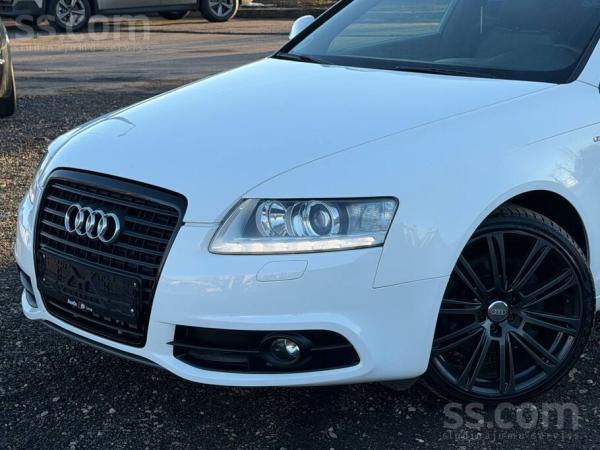 White Audi A6 2010 in Riga, with an engine capacity of 2.70 L and mileage of 0 thousand km for 5590 €, photo 6 on AUTOMOTO.COM.LV