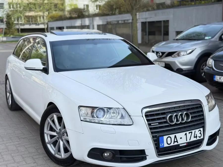 White Audi A6 2010 in Riga, with an engine capacity of 3.00 L and mileage of 311 thousand km for 5390 €, photo 1 on AUTOMOTO.COM.LV