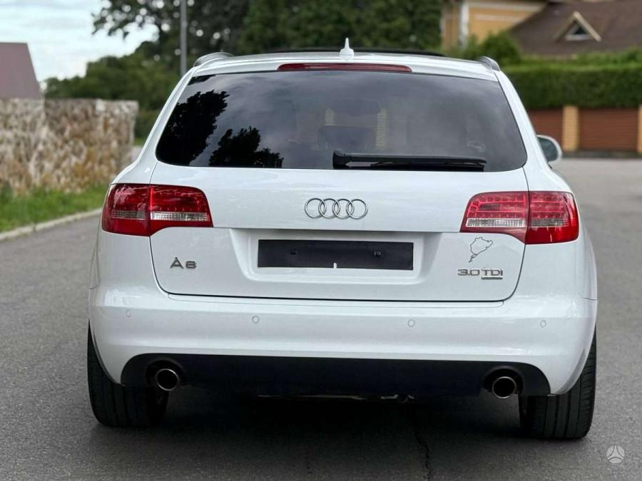 White Audi A6 2010 in Vilnius, with an engine capacity of 2.97 L and mileage of 282 thousand km for 6650 €, photo 6 on AUTOMOTO.COM.LV