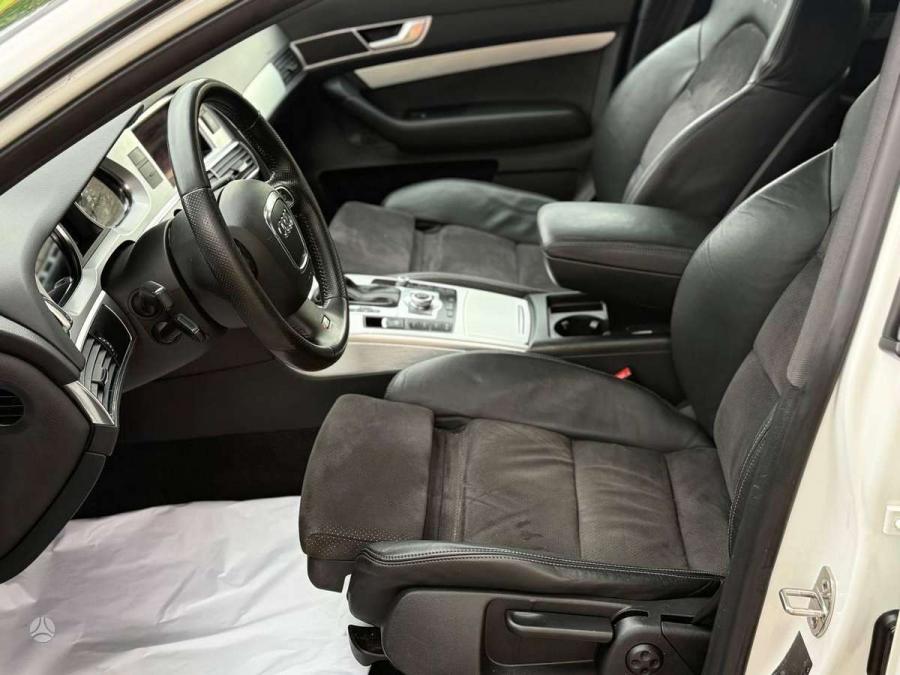 White Audi A6 2010 in Vilnius, with an engine capacity of 2.97 L and mileage of 282 thousand km for 6650 €, photo 14 on AUTOMOTO.COM.LV