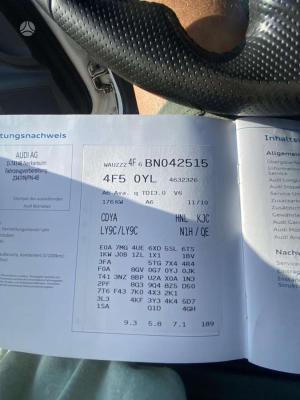 Balts Audi A6 2010 Marijampole, ar dzinēja tilpumu 3.00 L un nobraukumu 293 tūkst. km par 4500 €, foto 16 vietnē AUTOMOTO.COM.LV