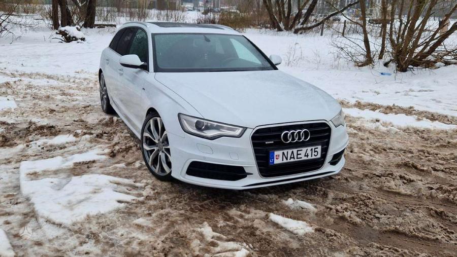 White Audi A6 2011 in Vilnius, with an engine capacity of 2.97 L and mileage of 271 thousand km for 11400 €, photo 8 on AUTOMOTO.COM.LV