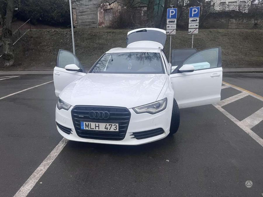 White Audi A6 2012 in Vilnius, with an engine capacity of 2.97 L and mileage of 307 thousand km for 10300 €, photo 1 on AUTOMOTO.COM.LV
