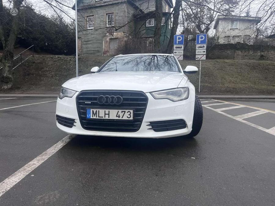White Audi A6 2012 in Vilnius, with an engine capacity of 2.97 L and mileage of 307 thousand km for 10300 €, photo 2 on AUTOMOTO.COM.LV