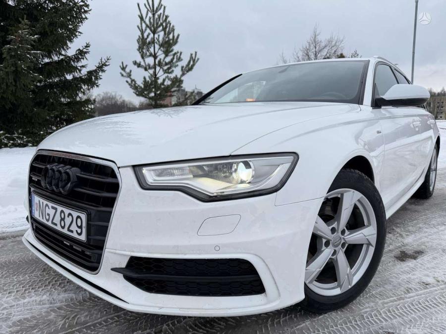 White Audi A6 2012 in Kaunas, with an engine capacity of 2.97 L and mileage of 338 thousand km for 8750 €, photo 1 on AUTOMOTO.COM.LV