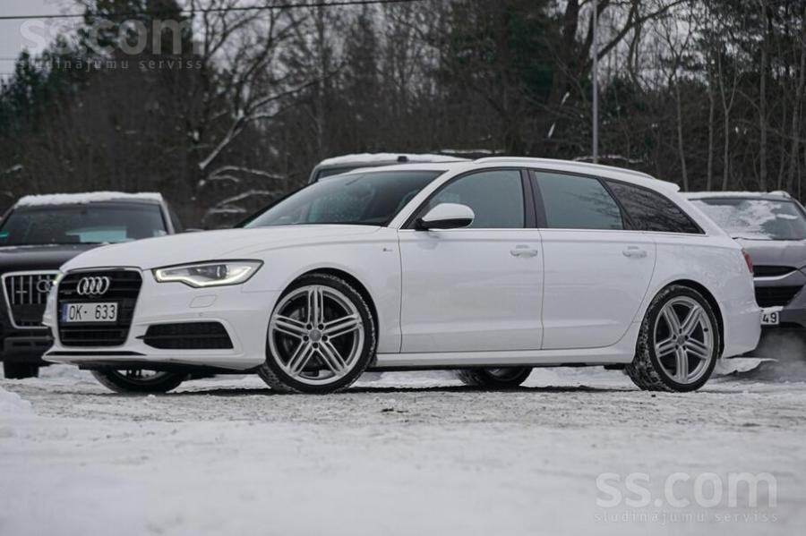 White Audi A6 2012 in Riga, with an engine capacity of 3.00 L and mileage of 220 thousand km for 12990 €, photo 1 on AUTOMOTO.COM.LV