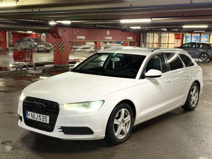 White Audi A6 2012 in Vilnius, with an engine capacity of 2.00 L and mileage of 302 thousand km for 6900 €, photo 1 on AUTOMOTO.COM.LV