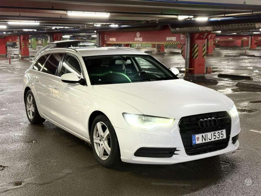 White Audi A6 2012 in Vilnius, with an engine capacity of 2.00 L and mileage of 302 thousand km for 6900 €, photo 2 on AUTOMOTO.COM.LV