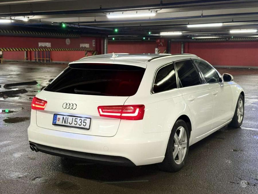 White Audi A6 2012 in Vilnius, with an engine capacity of 2.00 L and mileage of 302 thousand km for 6900 €, photo 3 on AUTOMOTO.COM.LV