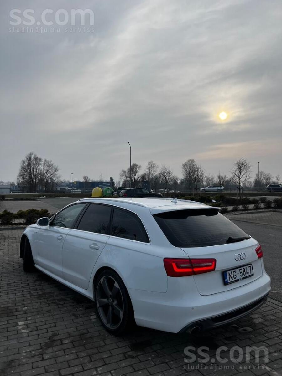 White Audi A6 2012 in Bauska, with an engine capacity of 3.00 L and mileage of 292 thousand km for 12900 €, photo 7 on AUTOMOTO.COM.LV
