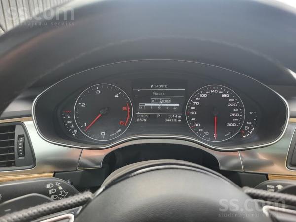 White Audi A6 2012 in Riga, with an engine capacity of 3.00 L and mileage of 344 thousand km for 11200 €, photo 3 on AUTOMOTO.COM.LV