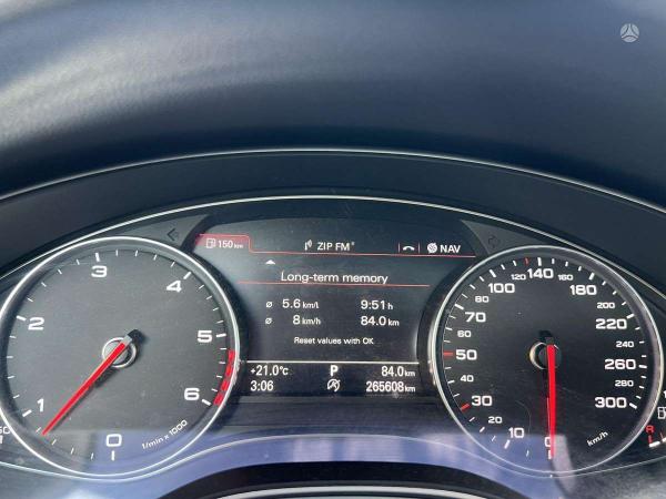 White Audi A6 2012 in Vilnius, with an engine capacity of 3.00 L and mileage of 265 thousand km for 9950 €, photo 9 on AUTOMOTO.COM.LV