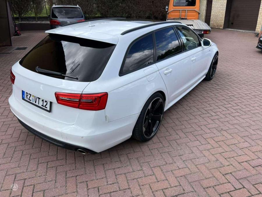 White Audi A6 2012 in Vilnius, with an engine capacity of 2.97 L and mileage of 265 thousand km for 9950 €, photo 6 on AUTOMOTO.COM.LV