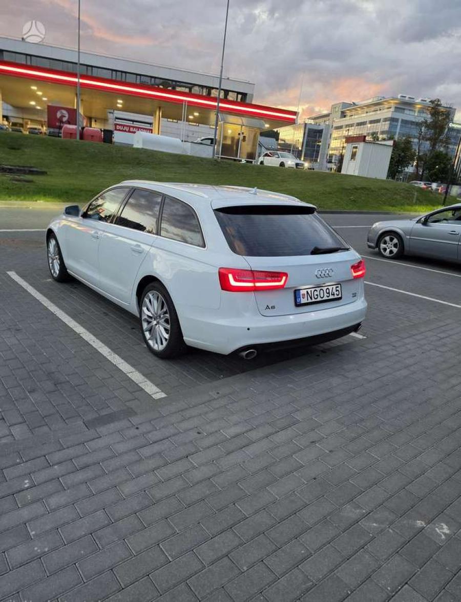 Balts Audi A6 2012 Viļņa, ar dzinēja tilpumu 2.97 L un nobraukumu 300 tūkst. km par 10900 €, foto 5 vietnē AUTOMOTO.COM.LV