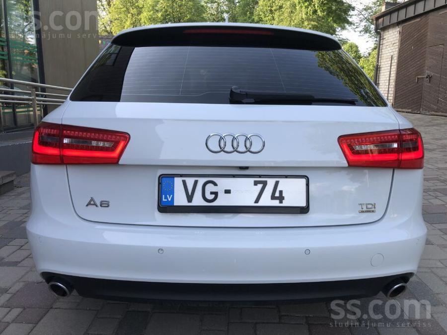 White Audi A6 2013 in Dobele, with an engine capacity of 3.00 L and mileage of 355 thousand km for 10250 €, photo 5 on AUTOMOTO.COM.LV