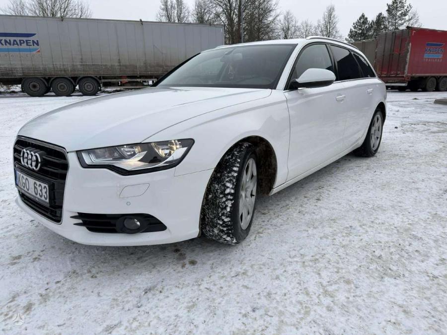 White Audi A6 2013 in Anyksciai, with an engine capacity of 2.00 L and mileage of 433 thousand km for 7500 €, photo 2 on AUTOMOTO.COM.LV
