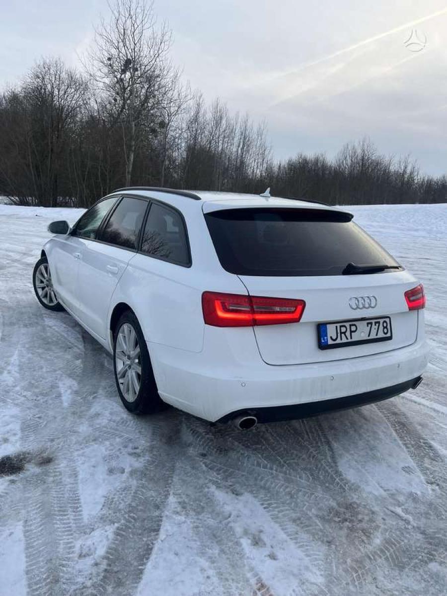 White Audi A6 2013 in Kaunas, with an engine capacity of 2.97 L and mileage of 356 thousand km for 9300 €, photo 4 on AUTOMOTO.COM.LV