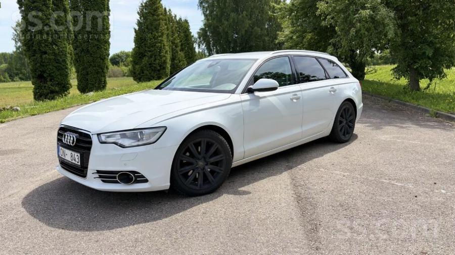 White Audi A6 2013 in Riga, with an engine capacity of 3.00 L and mileage of 444 thousand km for 8750 €, photo 1 on AUTOMOTO.COM.LV