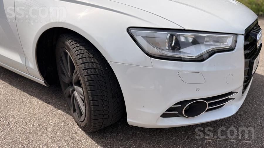 White Audi A6 2013 in Riga, with an engine capacity of 3.00 L and mileage of 444 thousand km for 8750 €, photo 5 on AUTOMOTO.COM.LV