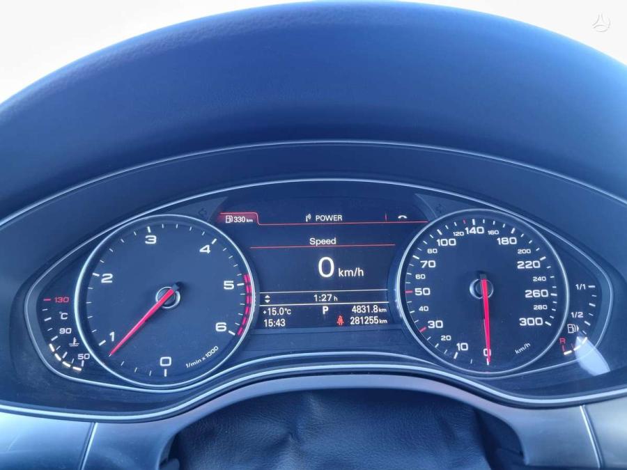 White Audi A6 2013 in Kaunas, with an engine capacity of 2.97 L and mileage of 281 thousand km for 8900 €, photo 13 on AUTOMOTO.COM.LV