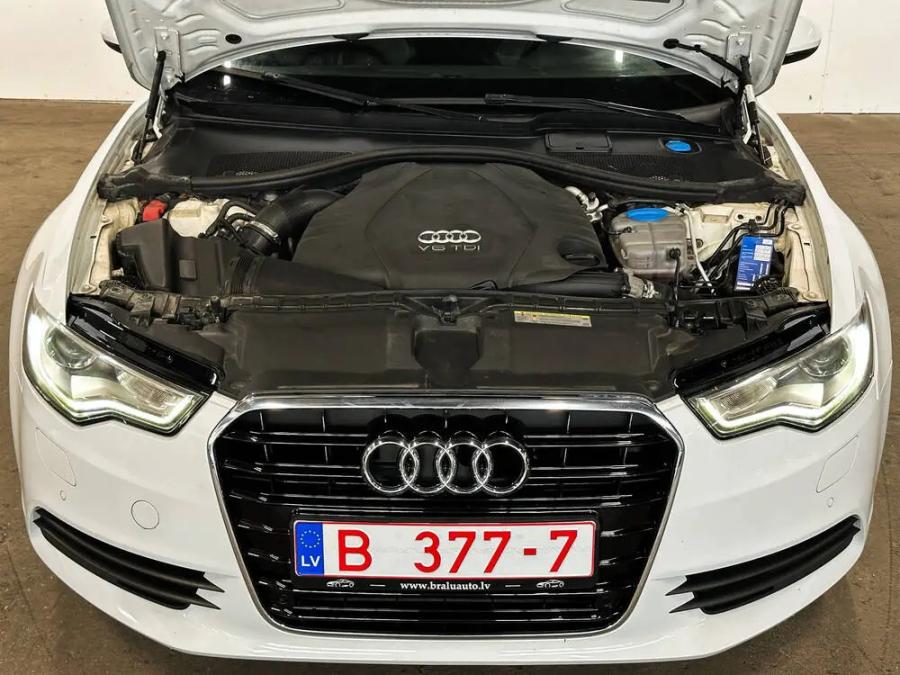 White Audi A6 2013 in Jurmala, with an engine capacity of 3.00 L and mileage of 250 thousand km for 8950 €, photo 75 on AUTOMOTO.COM.LV