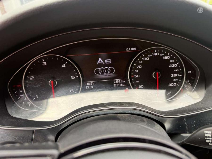 White Audi A6 2013 in Telschi, with an engine capacity of 1.97 L and mileage of 223 thousand km for 5800 €, photo 12 on AUTOMOTO.COM.LV