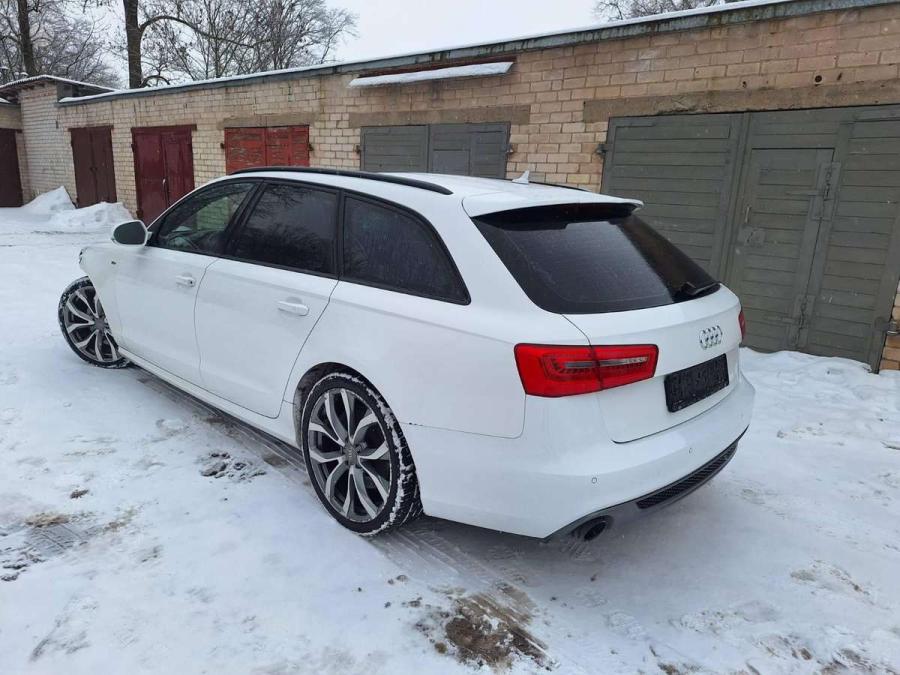 White Audi A6 2014 in Prienai, with an engine capacity of 2.97 L and mileage of 264 thousand km for 7600 €, photo 1 on AUTOMOTO.COM.LV