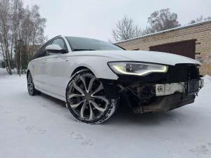 White Audi A6 2014 in Prienai, with an engine capacity of 2.97 L and mileage of 264 thousand km for 7600 €, photo 3 on AUTOMOTO.COM.LV