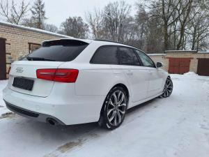 White Audi A6 2014 in Prienai, with an engine capacity of 2.97 L and mileage of 264 thousand km for 7600 €, photo 15 on AUTOMOTO.COM.LV